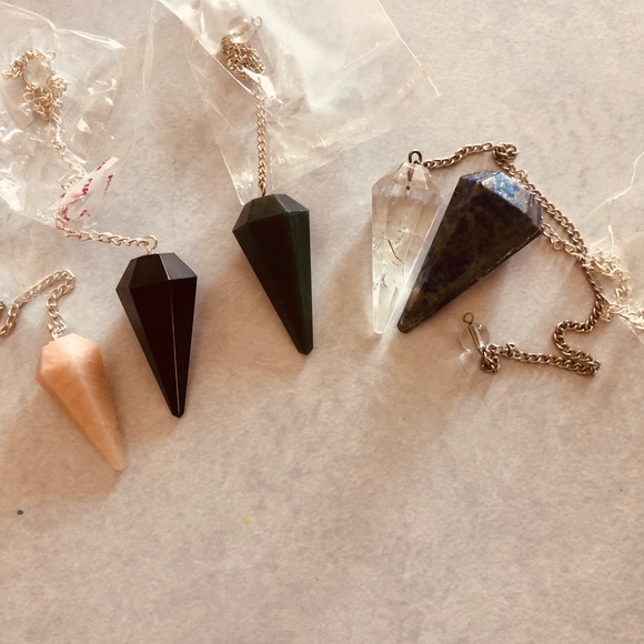 Other | Set Of 5 New Pendulumsnatural Stones | Poshmark